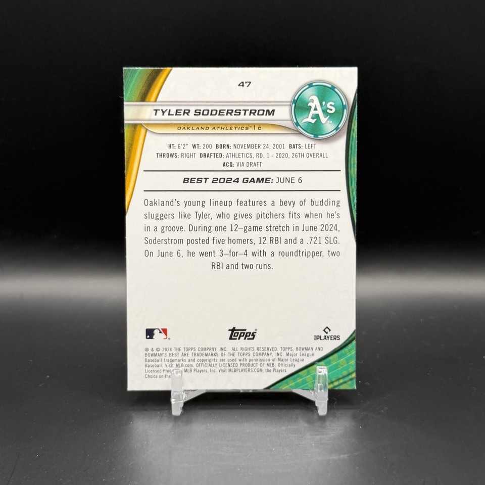 2024 Bowman’s Best Tyler Soderstrom Green Refractor /99 Card #47 | eBay