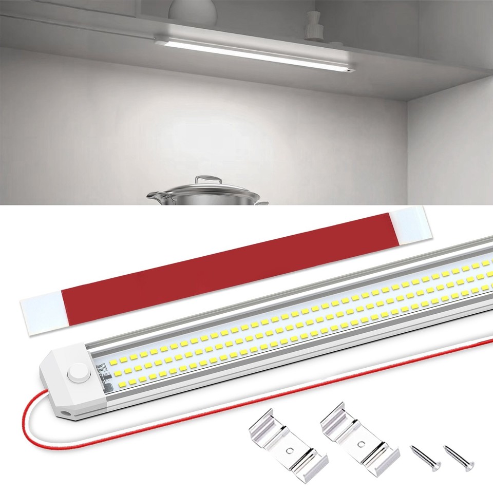 2PCS 144LED Car Interior Strip Light Bar Light for Car Van Caravan Boat ...