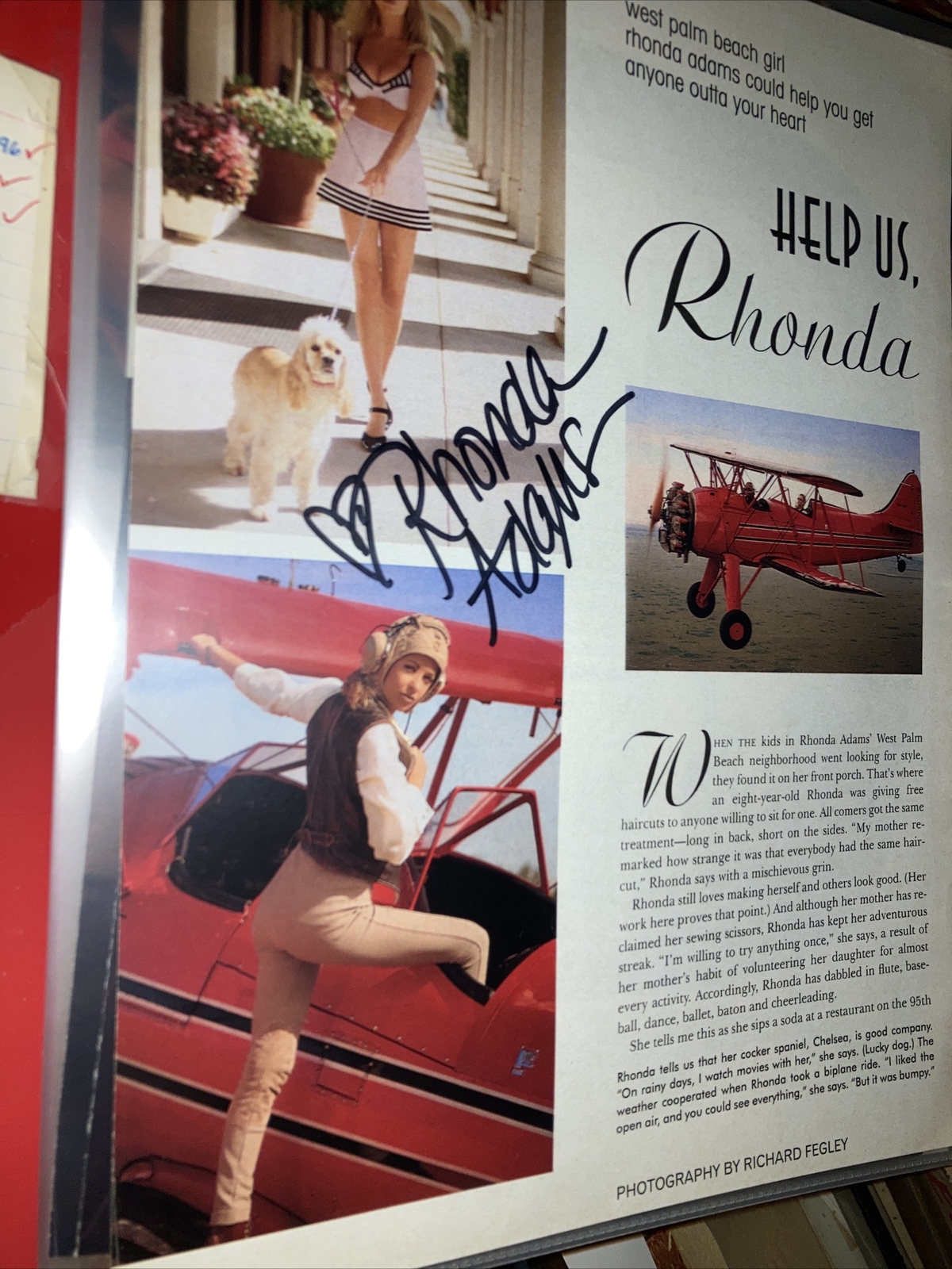 Rhonda Adams Autograph signed Playboy page live ink | eBay