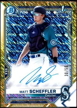 2021 Bowman Chrome - Prospect Autographs Matt Scheffler #CPA-MSC Gold ...