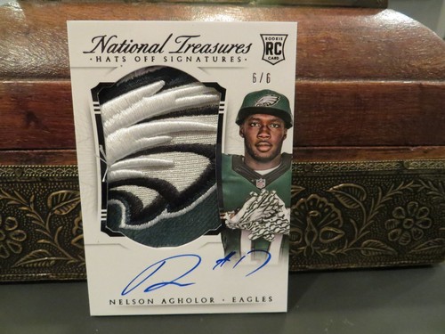 National Treasures Rookie Hats Off Autograph Eagles Nelson Agholor 6/6 ...