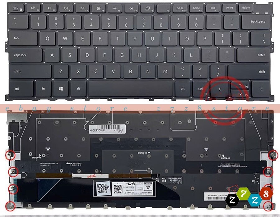 New For Dell XPS 9300 9310 Laptop Keyboard US Bakclit 00Y78C 0Y78C | eBay
