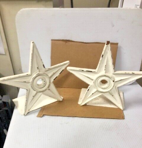 Heavy Wrought Iron Star - Book Ends pair 8 .25" Made in USA---B-71-H | eBay