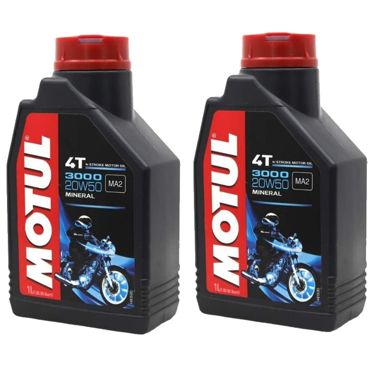 Motul 3000 20W-50 4T 4-Stroke 2L Engine Motor Oil 2 x 1L 107318 | eBay