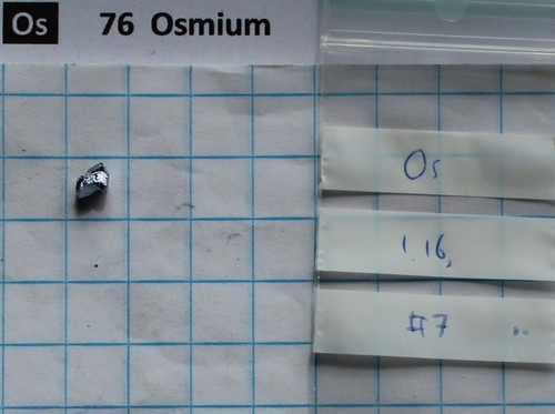 Osmium Metall Kristall 99,999% #7 1,16 gramm Metal Element 76 | eBay.de