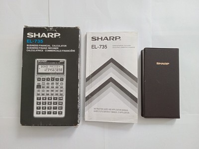 Sharp EL-735 Business/Financial Calculator 10-Digit Vintage + 1 Manual ...