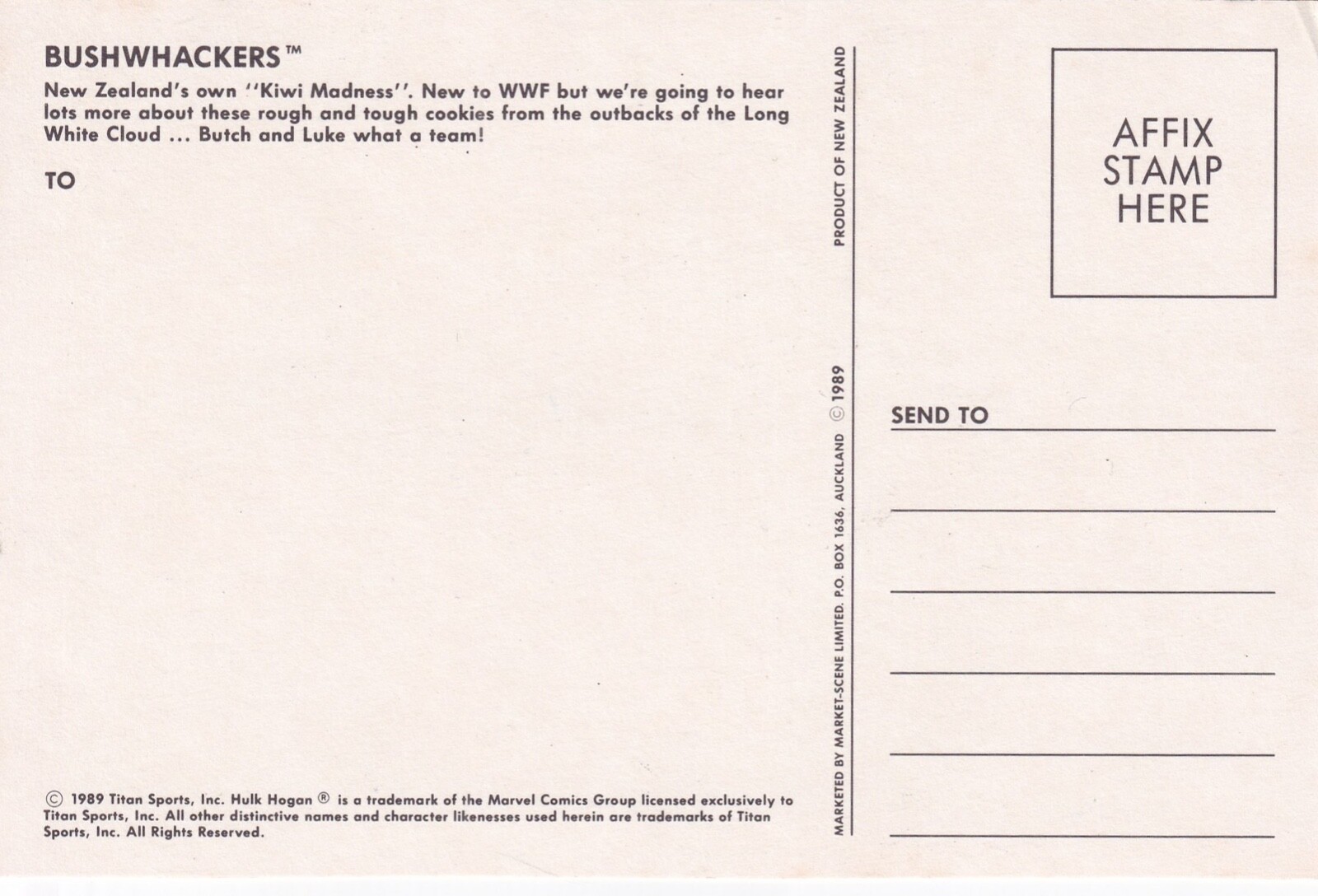 The Bushwackers Luke Butch Signed WWF Wrestling Super Stars Postcard ...