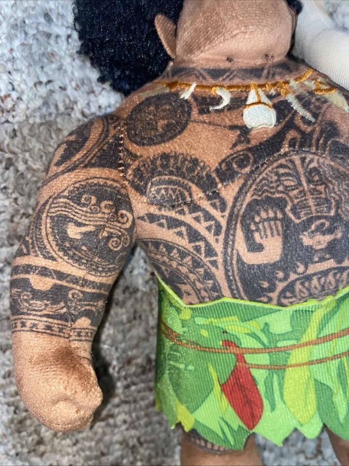 Disney Maui with Hook Stuffed Tattooed Plush Doll 9" Moana Movie | eBay