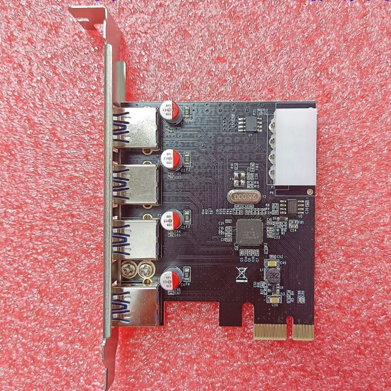 USB3.0 PCIE Expansion Card Adapter 4 Port USB3.0 Adapter External PCIE ...