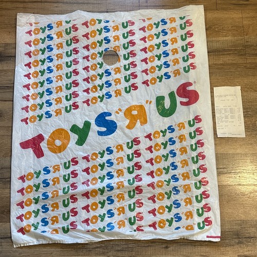 1993 Toys R Us Store Logo Original Large Plastic Shopping Bag 29”x23 ...