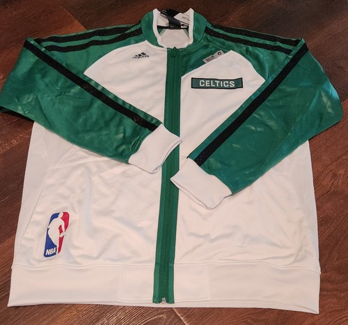 Adidas NBA Boston Celtics On Court Warm Up Full Zip Jacket Mens XL RARE ...