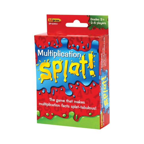 Teacher Created Resources Multiplication Splat Flash Card Game Set Kids ...