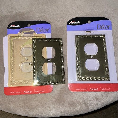 2 Amerelle Cast Iron Gold Plug Covers NEW ~ One Open | eBay