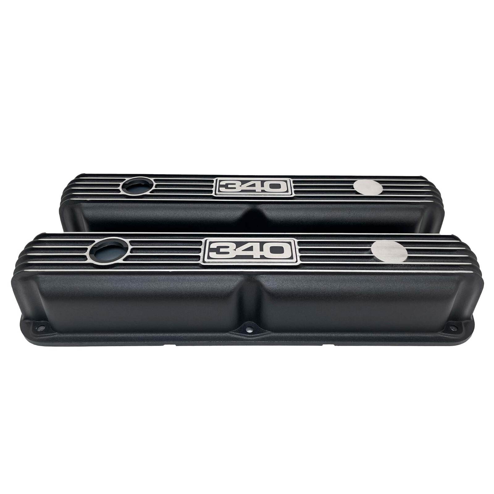 Mopar Performance 340 Black Valve Covers - Engraved Logo - Style 2 ...