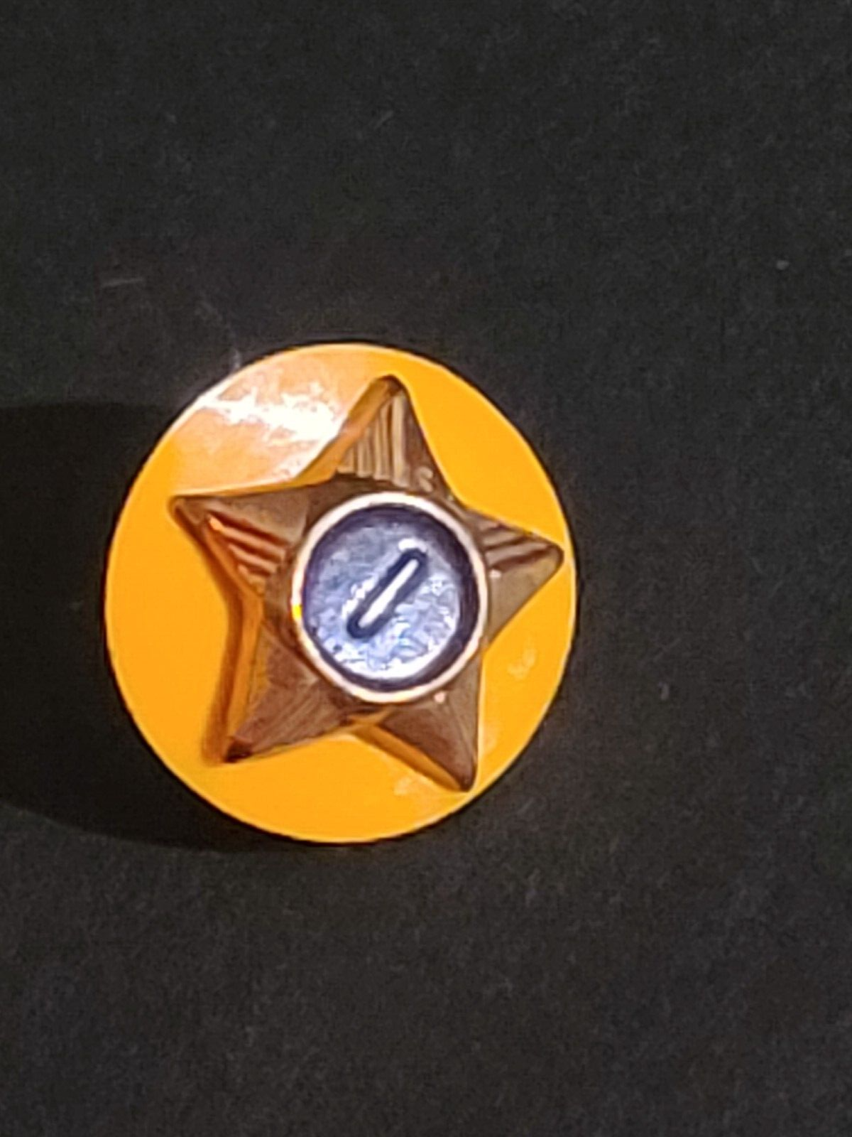 Boy Scout Star Service Pin Number 1 Year Yellow Disc Cub BSA Small ...
