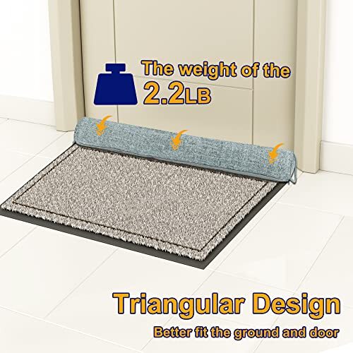 32" Weighted Under Door Draft Stopper -Triangular Door Draft Blocker ...