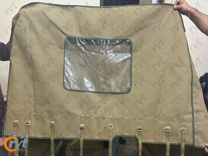 Complete Canvas Soft Top For JEEP WILLYS MB GPW Hotkiss OD Green/Brown ...