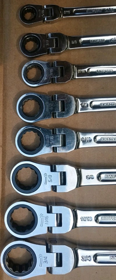 Mac Tools . RWF-PTA 8-Pc SAE Flexible-Head Ratcheting Wrench Set | eBay