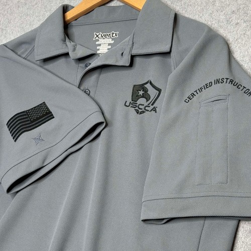 USCCA Tactical Certified Instructor Polo Shirt Men’s XL Gray 100% ...