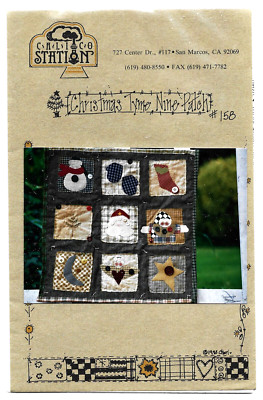 Patchwork Christmas Tyme Nine Patch Wall Hanging Quilt Sewing Pattern ...