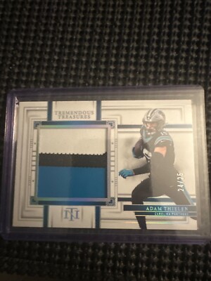 2023 National Treasures Adam Thielen Tremendous Treasures /25 Tri-Color ...