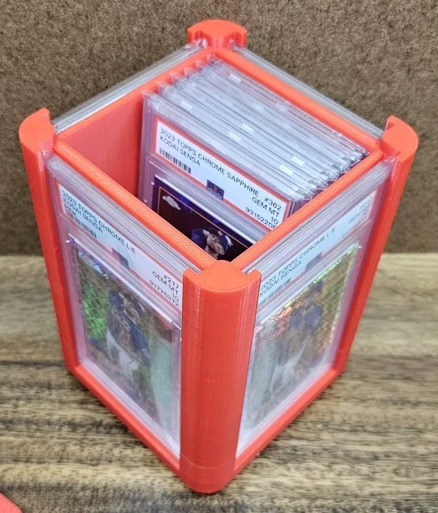 PSA Graded Card Storage & Spinning Display by Wicked Cardboard - Red | eBay