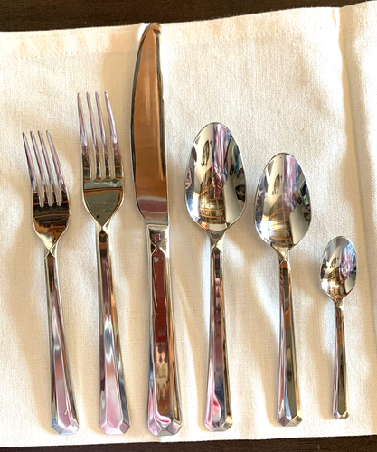 Oneida 18/10 Stainless Silverware 🥄 🍴 Six Pc Set Mirror Finish Fancy ...