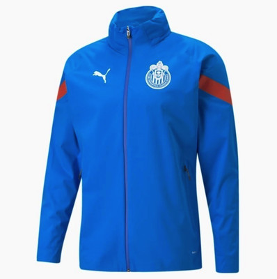 PUMA RAIN TRAINING JACKET PRO CHIVAS DE GUADALAJARA SOCCER MENS BLUE | eBay