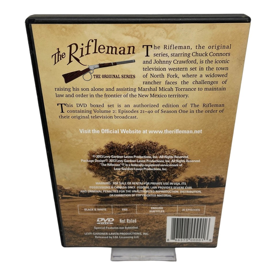 The Rifleman: Season 1, Vol. 2 (DVD, 2014, 4-Disc Set) NEW, 20 episodes ...