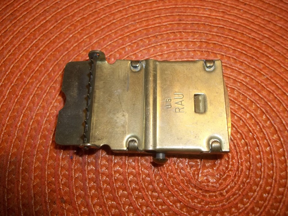 Authentic United States Military Slide Belt Buckle ~ Solid Brass ~ Made ...