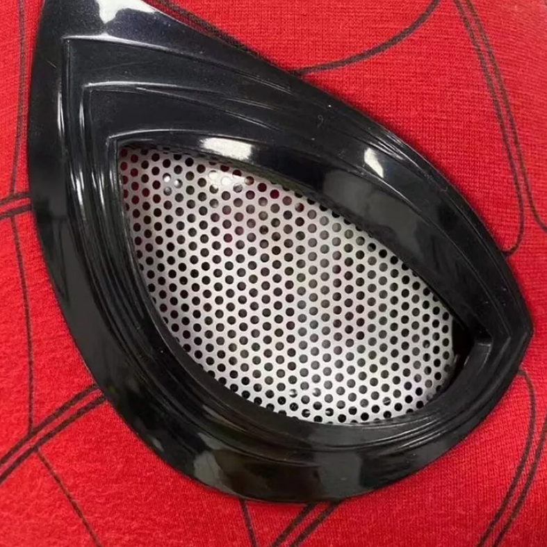 Spiderman Full Face Mask with Moving Eyes Chin Headgear Halloween Hero ...