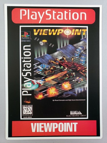Viewpoint -Toys R Us Retail Display Card - PlayStation 1 PS1 VidPro ...