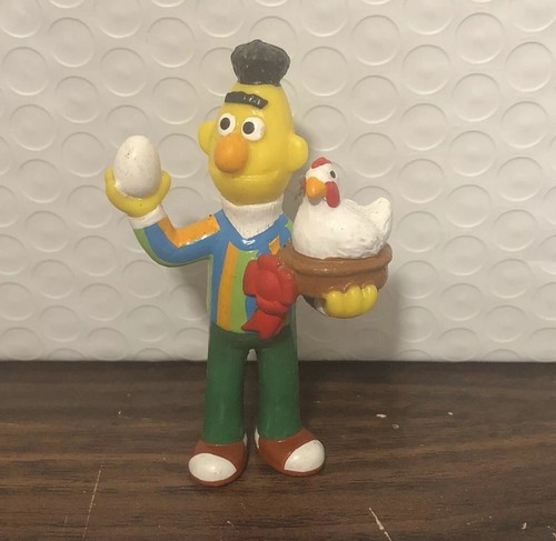 Vtg Bert Chicken Egg PVC Figure Sesame Street 1993 Applause Ribbon ...