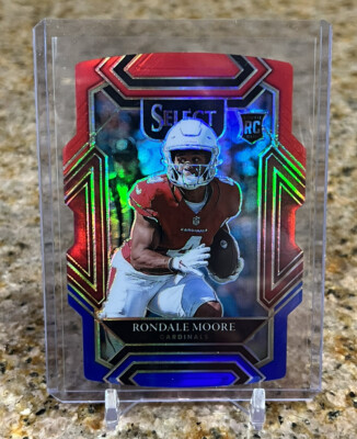 2021 Rondale Moore RC Red/Blue Die-Cut Prizm Club Level Panini Select ...