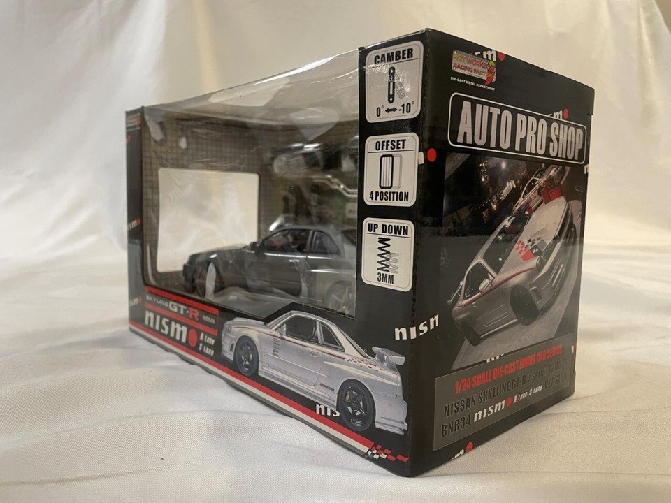 Auto Pro Shop 1/24 Nissan GTR R34 Nismo Model Car GunMetal (Slightly ...