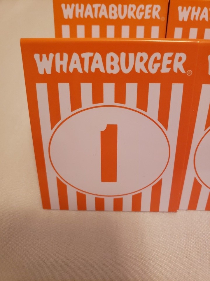 Individual WHATABURGER Restaurant Table Tent Numbers - Modern Glossy | eBay