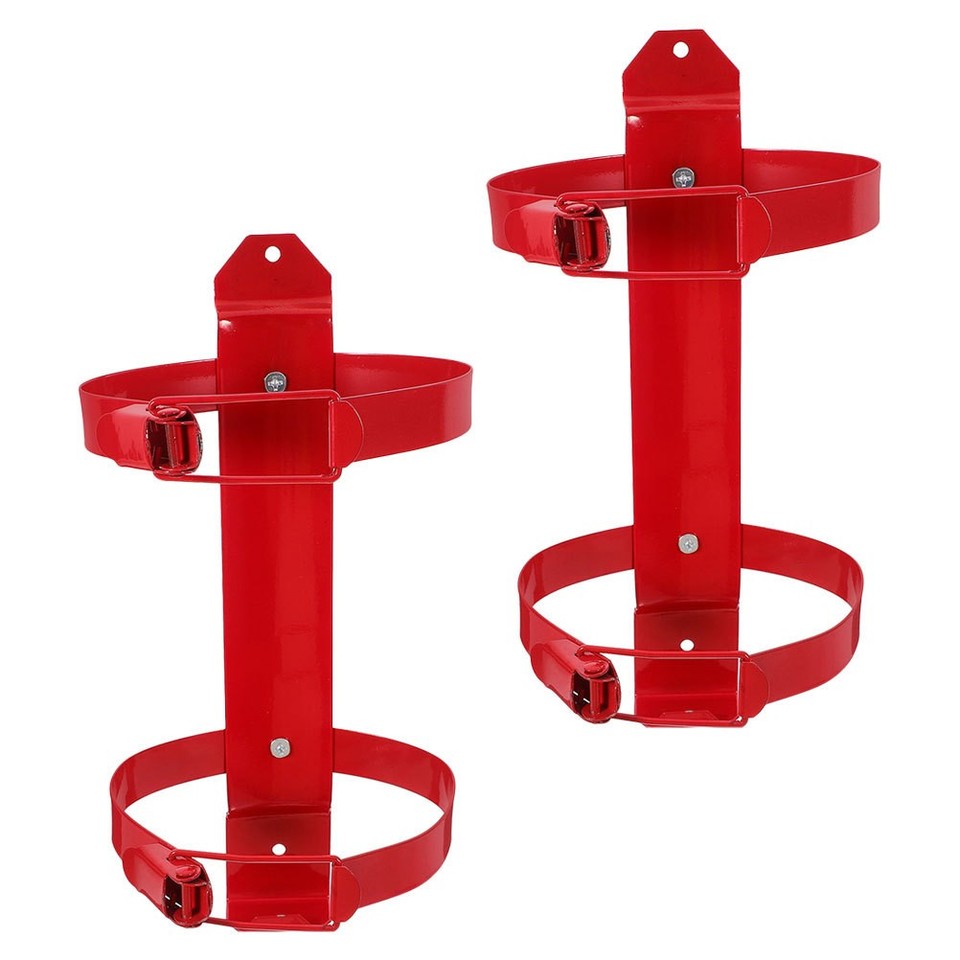 2Pcs Fire Extinguisher Bracket Wall Mount Red Stand for Home Use | eBay ...