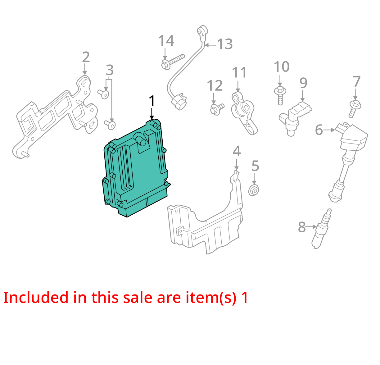 2019 EcoSport Engine Computer Control Module ECU 18K Miles OE ...