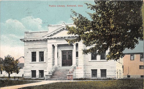 B5/ Amherst Ohio Postcard 1911 Public Library Building | eBay