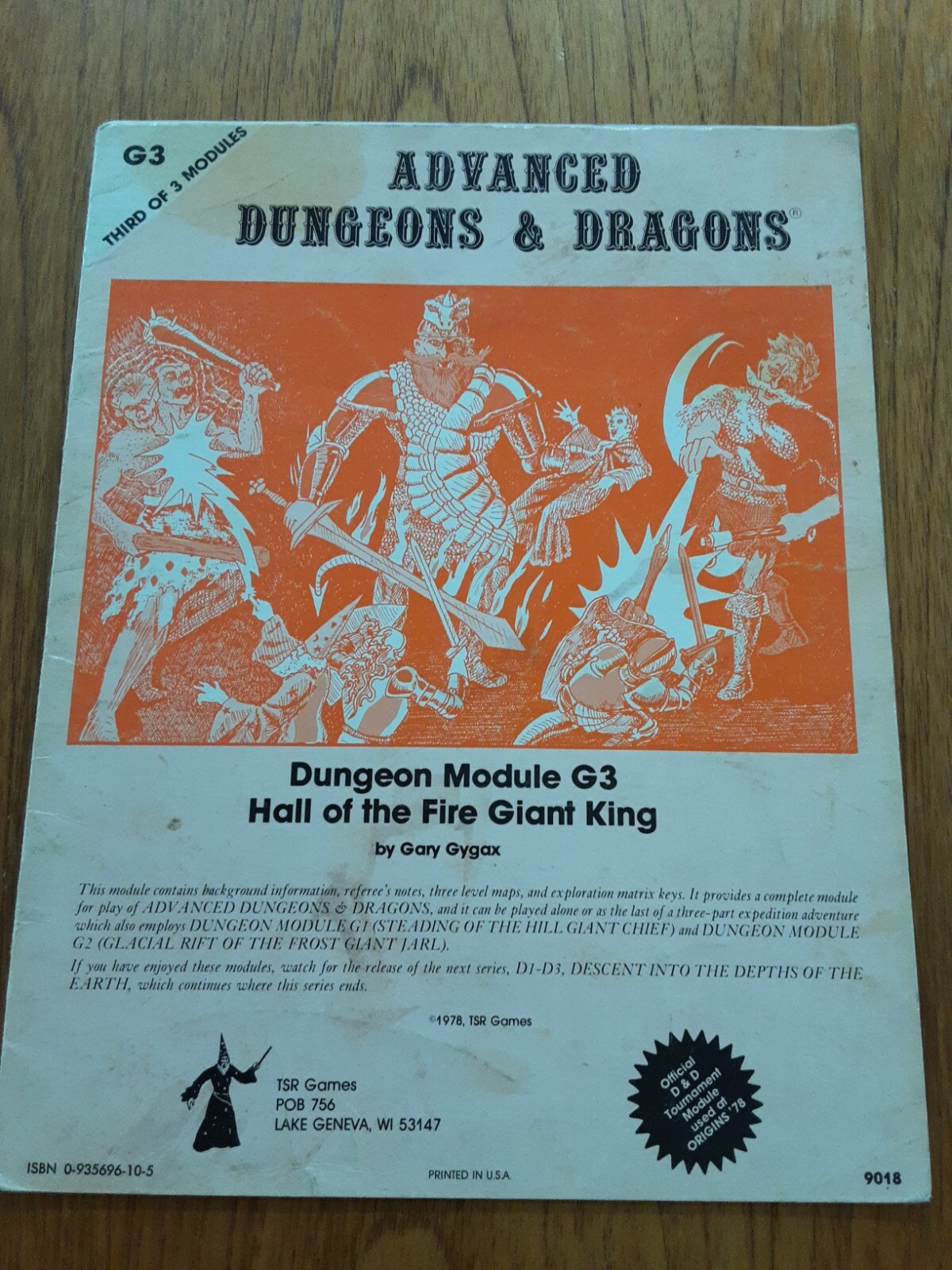 AD&D Module G3 - Hall of the Fire Giant King - Dungeons and Dragons ...
