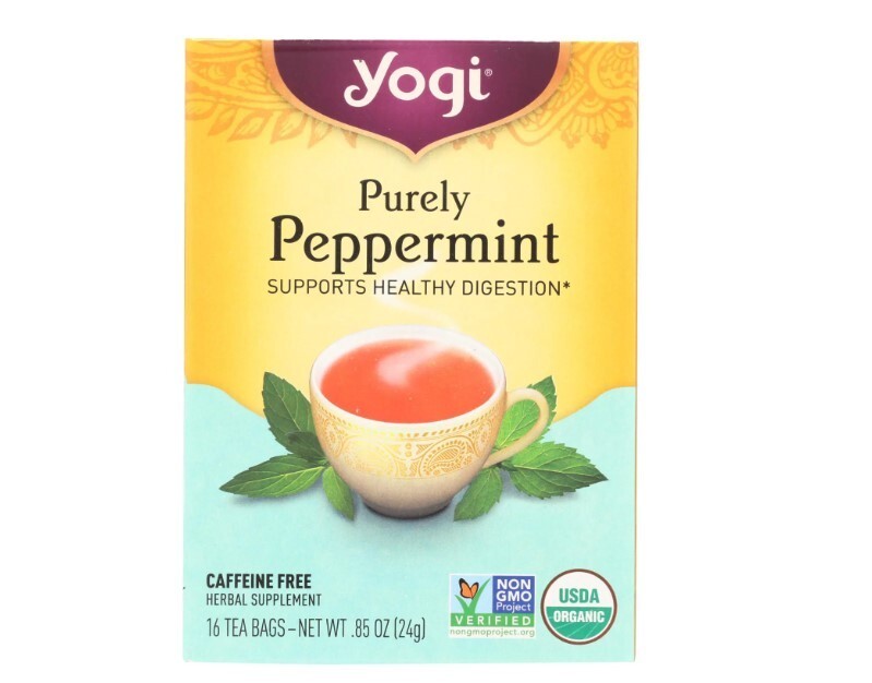 Yogi Organic Herbal Tea Caffeine Free Purely Peppermint - 16 Tea Bags ...