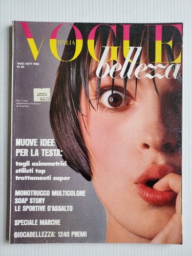 1986 VOGUE Bellezza ITALIA Beauty magazine Famke Janssen Alison Cohn ...