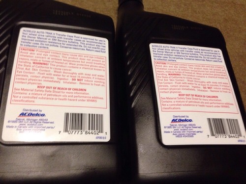 New 2 pcs Genuine GM ACDelco Transfer Case Fluid Auto-Trak II 33.8OZ 10 ...