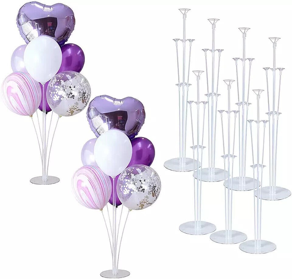 6 x Table Balloon Stand Kit Reusable Balloon Holder For Any Occasion ...