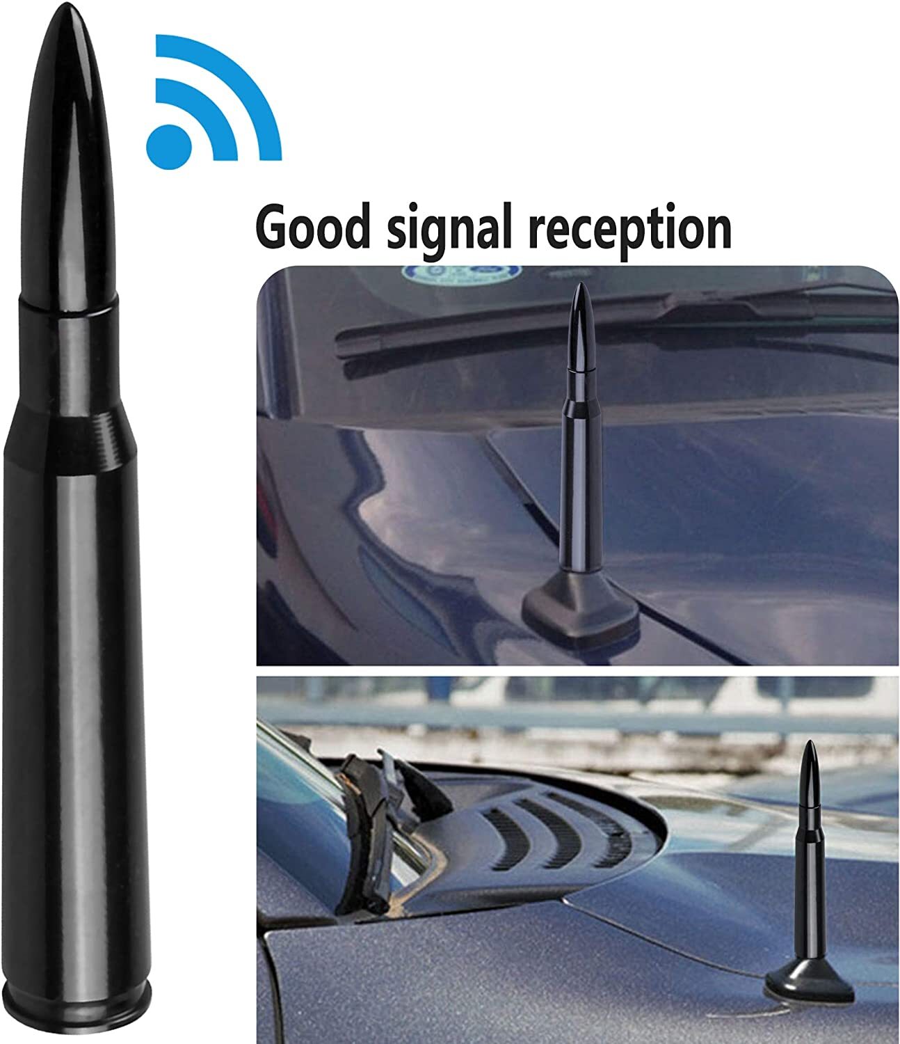 For Ford F150 Raptor 50 Cal Caliber Bullet Ammo Aluminum Short Antenna ...
