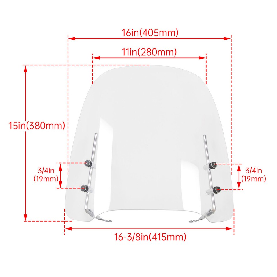 Clear Scooter Windshield For Yamaha Honda 125cc 150cc Motorcycle ...