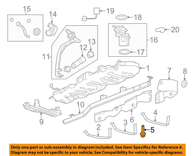 GM OEM Fuel Gas Tank-Support Strap Bolt 11588741 | eBay
