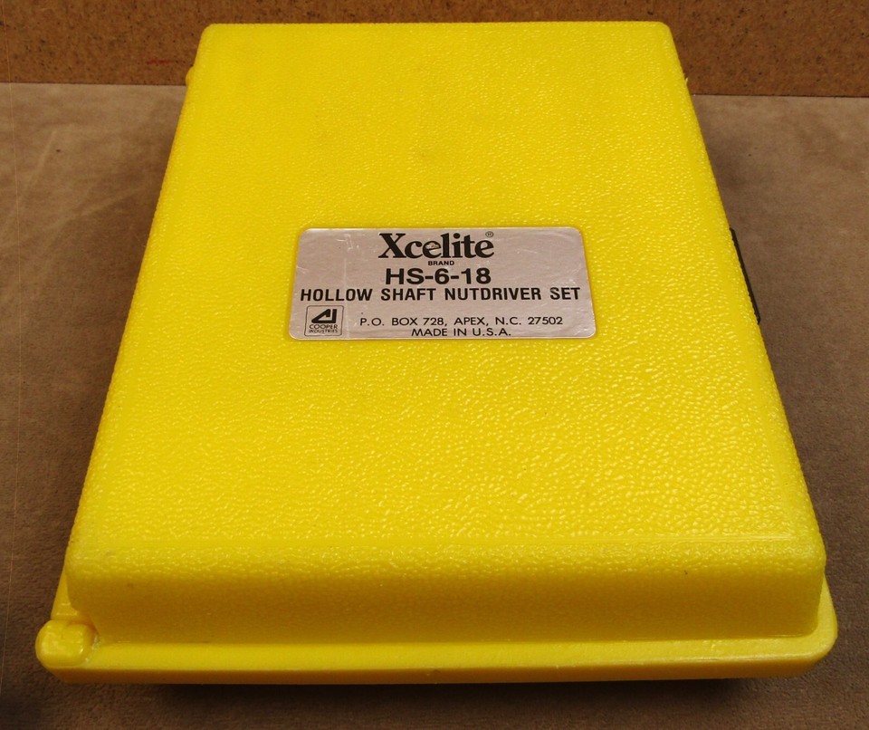 NICE! XCELITE USA NO.HS-6-18 SAE 10 PIECE HOLLOW SHAFT NUTDRIVER SET 3/ ...