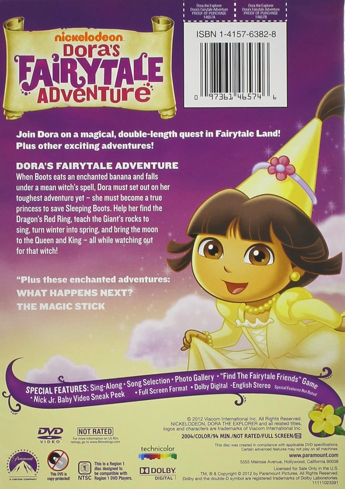 NICKELODEON: Dora's Fairytale Adventure (DVD) BRAND NEW!!! & SEALED ...