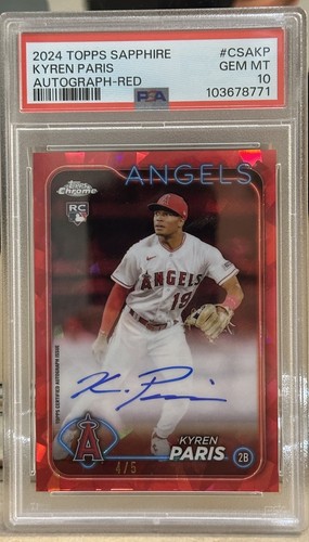 2024 Topps Chrome Sapphire Edition - Autographs Red #CSA-KP Kyren Paris ...